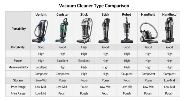 Compare Different Types of Vacuum Cleaners Before Buying - Visual Eyes ...